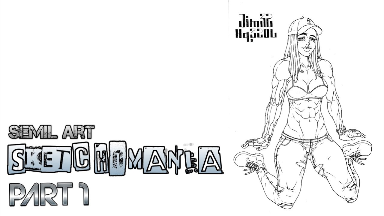 Sketchomania: How To Draw Cyborg Girl (Time Lapse) Part 1