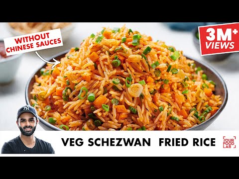 Veg Schezwan Fried Rice without Chinese sauces | Perfect Rice Boiling Tips | Chef Sanjyot Keer