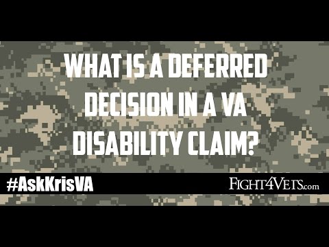 What is a Deferred Decision in a VA Disability Claim?
