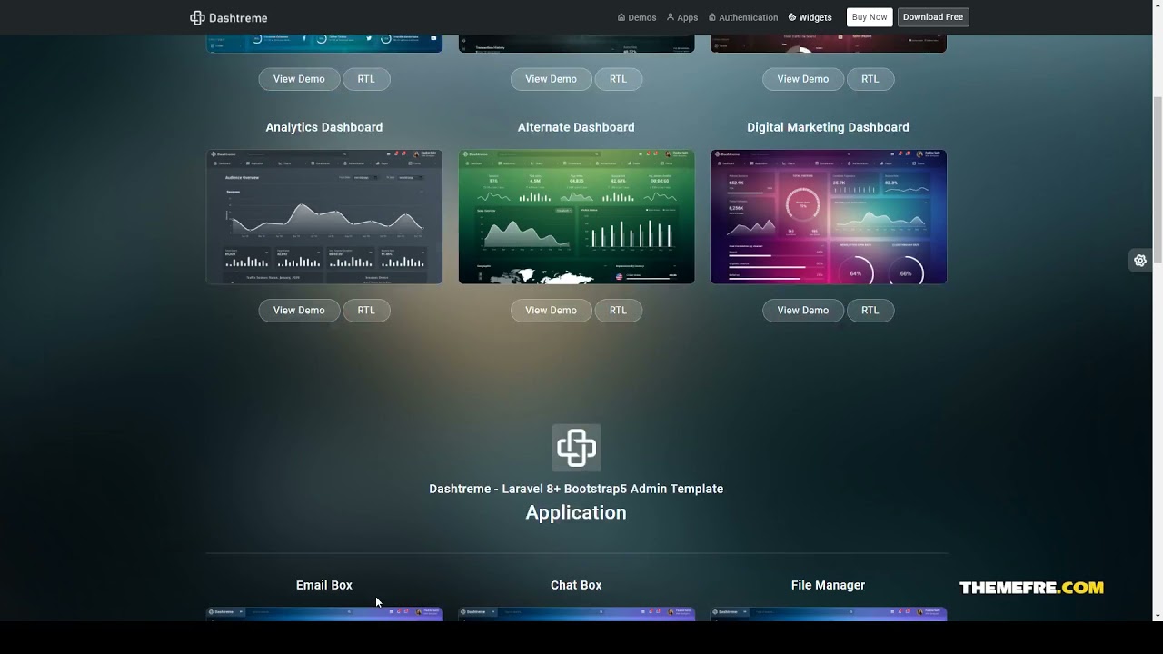Dashtreme - Laravel 8 Bootstrap5 Admin Template laravel admin template 8 Build Website