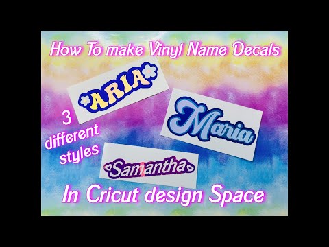 How to make Name decals with Cricut | Layered vinyl decals | Name stickers | 3 different styles 2024