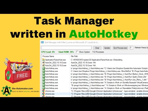 AutoHotkey v1 and v2 Task Manager can rock your world! | the-Automator