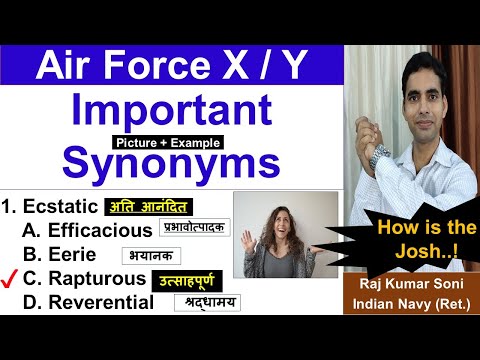 Important Synonyms for Air Force X/Y Exam 2020 I рджрд╕ рдорд╣рддреНрд╡рдкреВрд░реНрдг рдкрд░реНрдпрд╛рдпрд╡рд╛рдЪреА - Raj Soni, Ind Navy Ret.