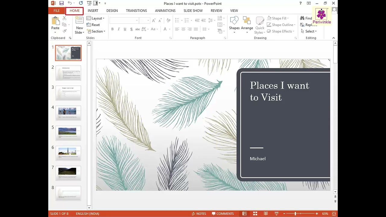 Saving The Presentation As A Template | Powerpoint | Computer Training | Periwinkle