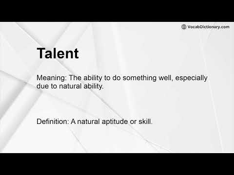 Talent Meaning