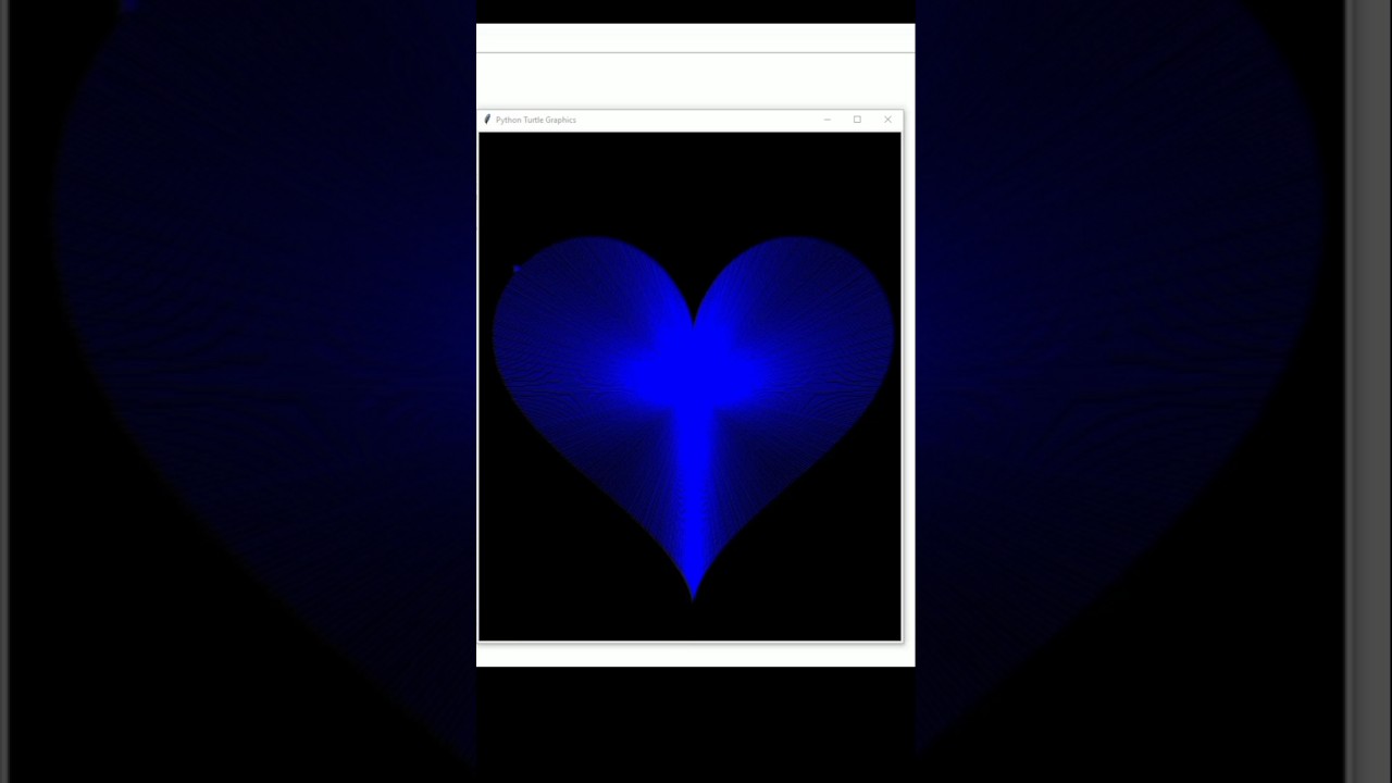 Heart Shape Turtle Graphics Design using Python #coding #python #turtle #programming #code