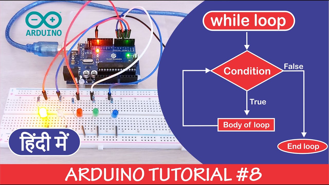 While loop in Arduino | Arduino Programming in Hindi - Tutorial #8