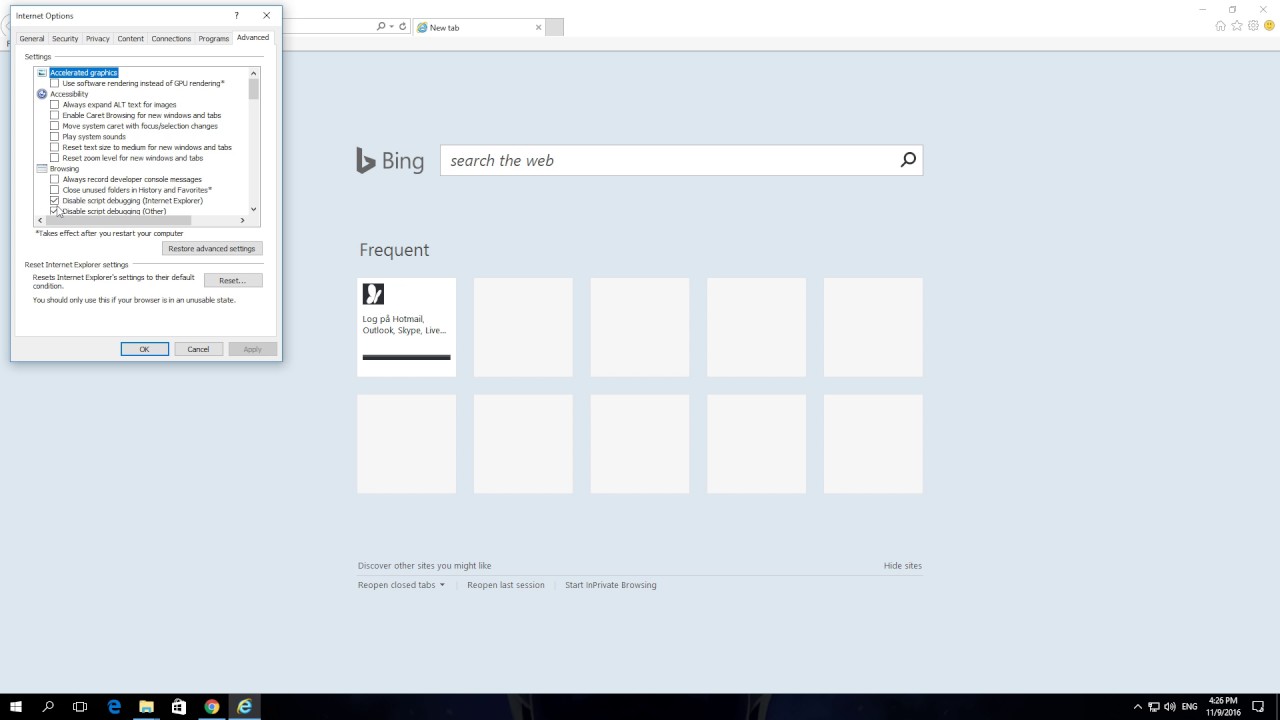 How to Enable Script Debugging in Internet Explorer 11