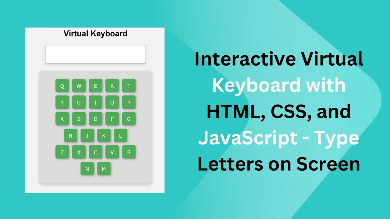 Virtual Keyboard with HTML, CSS, and JavaScript | Step-by-Step Guide ⌨️💡