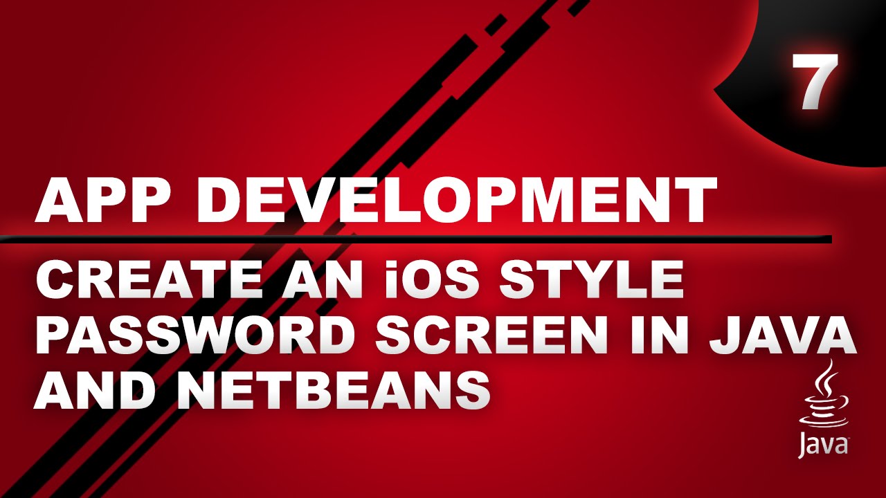 Create an iOS Style Password Screen in Java and Netbeans