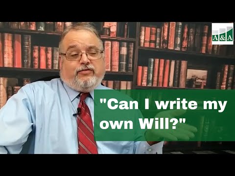 Can I Write my Own Will?