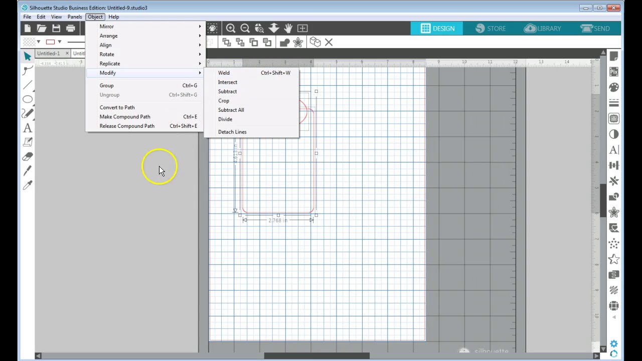 Welding Images or Text in Silhouette Studio