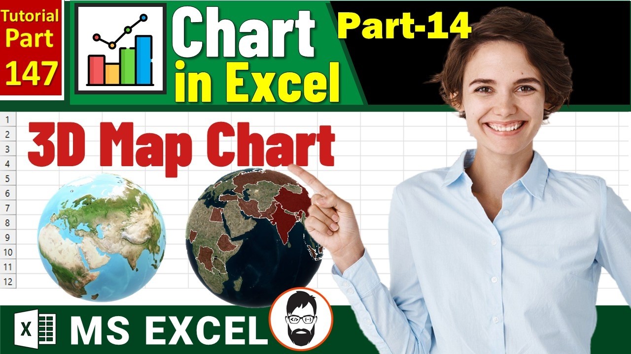 MS-EXCEL-147: Excel 3D Map Chart 🌍 | How to Create Stunning 3D Maps in Excel | Free Excel Tutorial