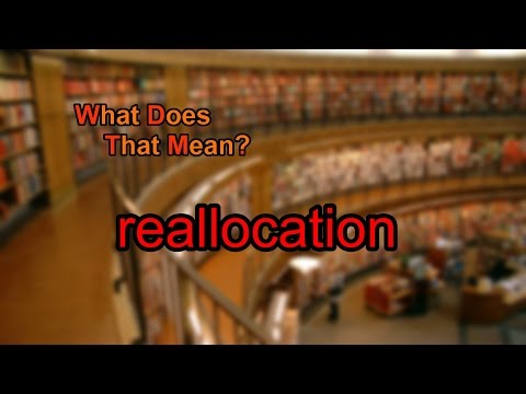 What does reallocation mean?