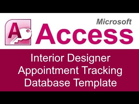 Microsoft Access Interior Designer Appointment Tracking Database Template