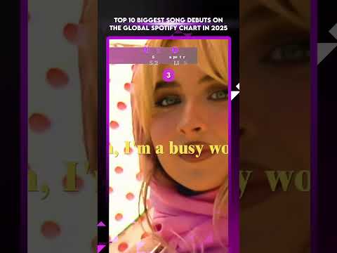 Top 10 biggest song debuts on the global Spotify chart in 2025