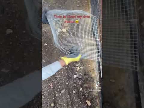 River rock cleaning