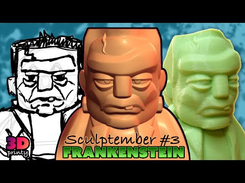Mini Frankenstein - Sculptember Model #3 by 3d-printy - Thingiverse