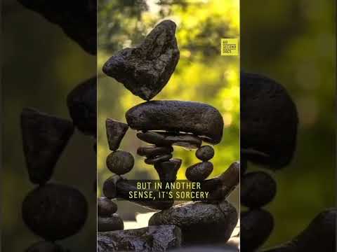 #Artist Michael Grab makes #sculptures by balancing rocks. #art #shorts