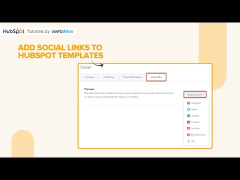 How to add social links to HubSpot templates in HubSpot