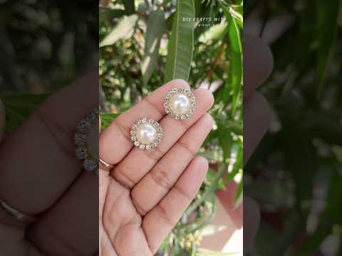 β¨ Diy Stud Earrings making | Easy and simple #diyearrings #shorts