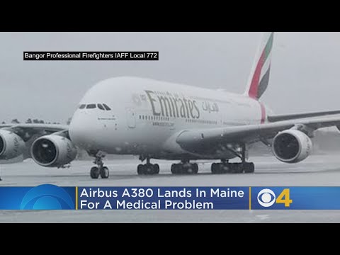 Airbus A380 Lands In Maine For A Medical Problem