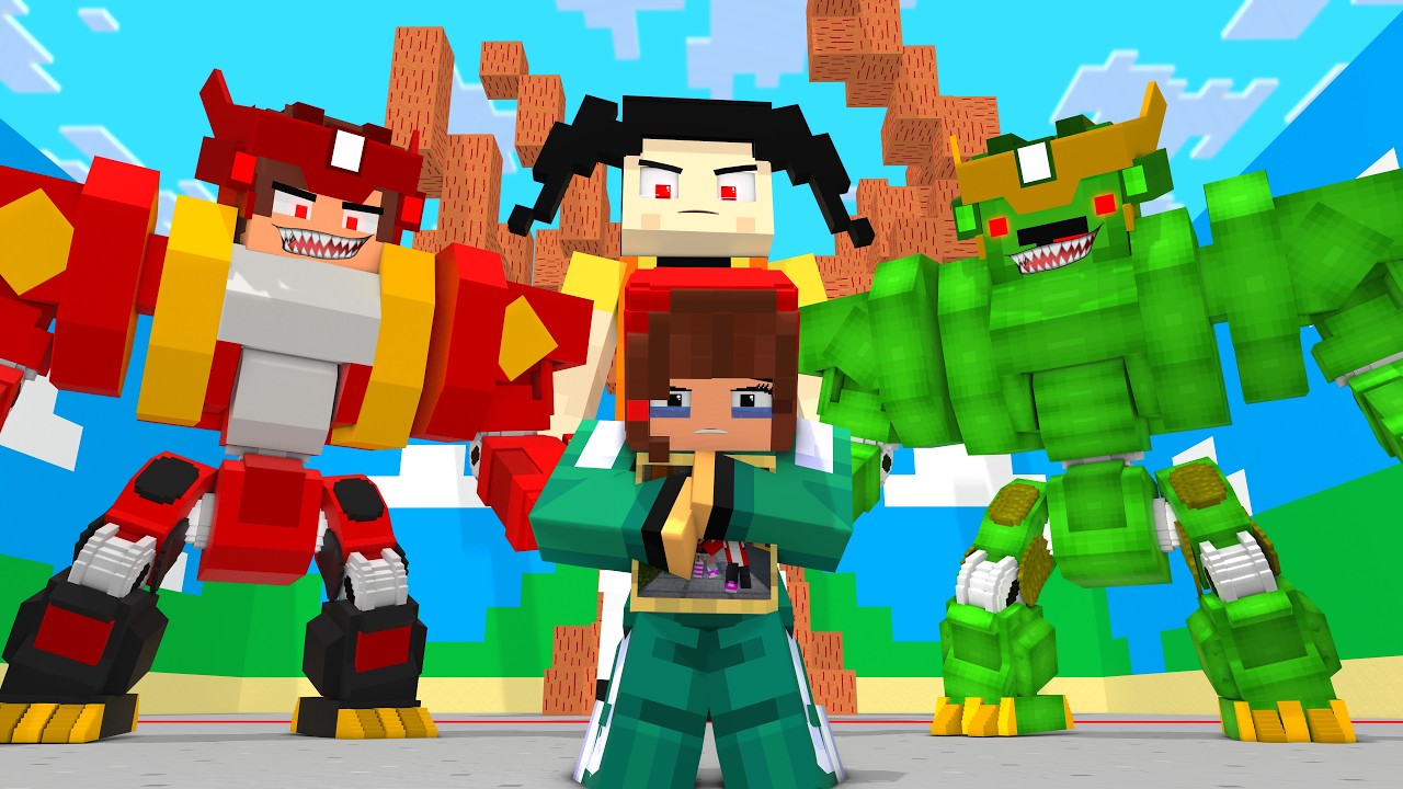 JJ and Mikey become Robox in the Squid Game-Maizen Minecraft Animation
