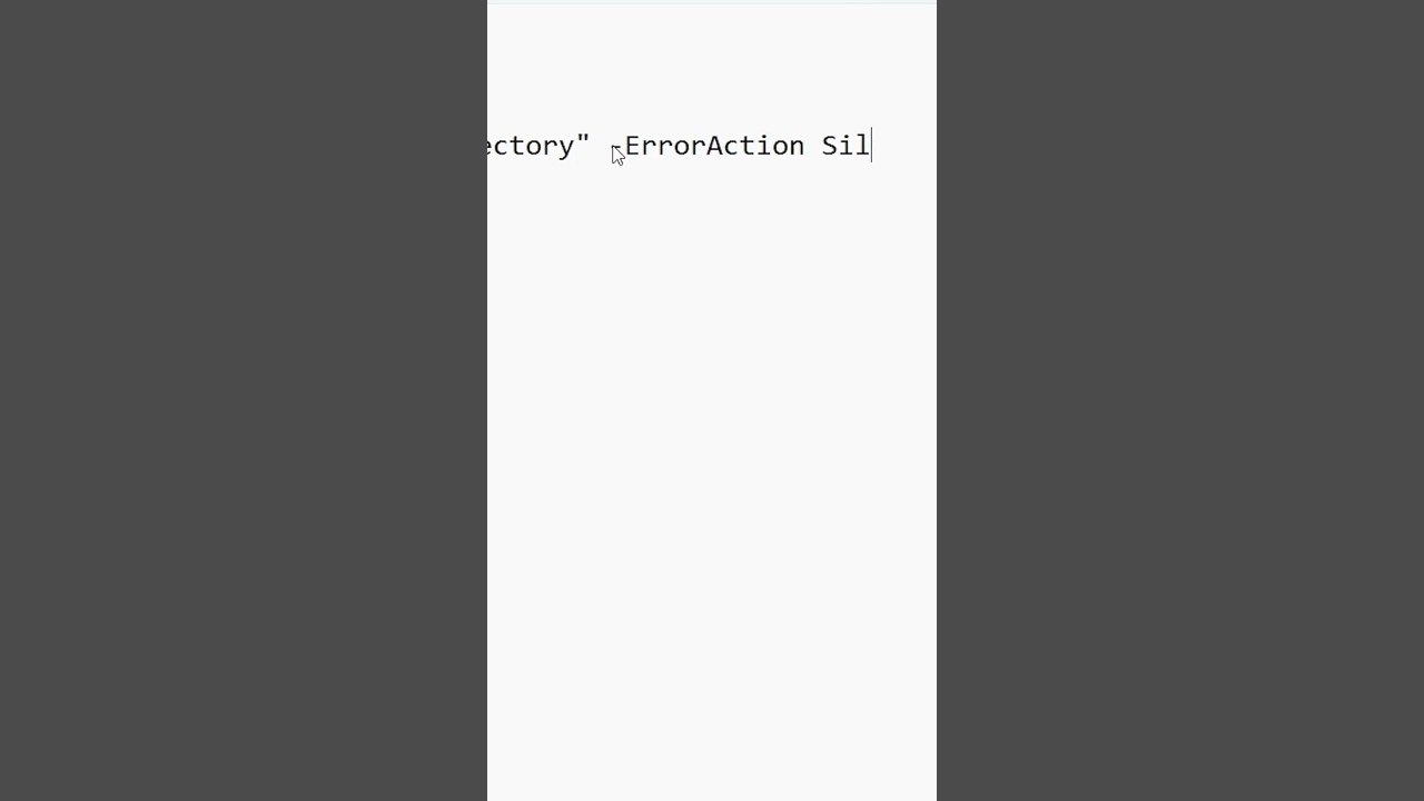 Handling Errors with -ErrorAction SilentlyContinue #powershell  #windows