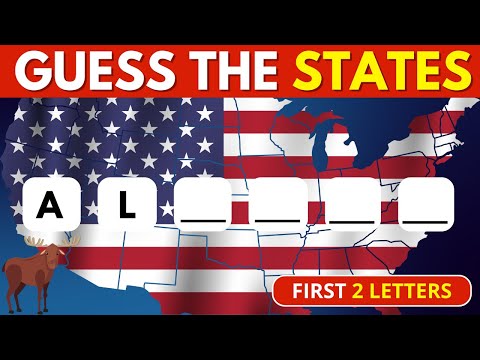 Can You Name These U.S. States From Just Two Letters? | Interactive Geography Challenge!
