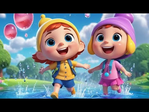 Splish Splash Sparkle Like a Jellybean | Water Play Song for Kids | Fun Bath & Color Rhyme