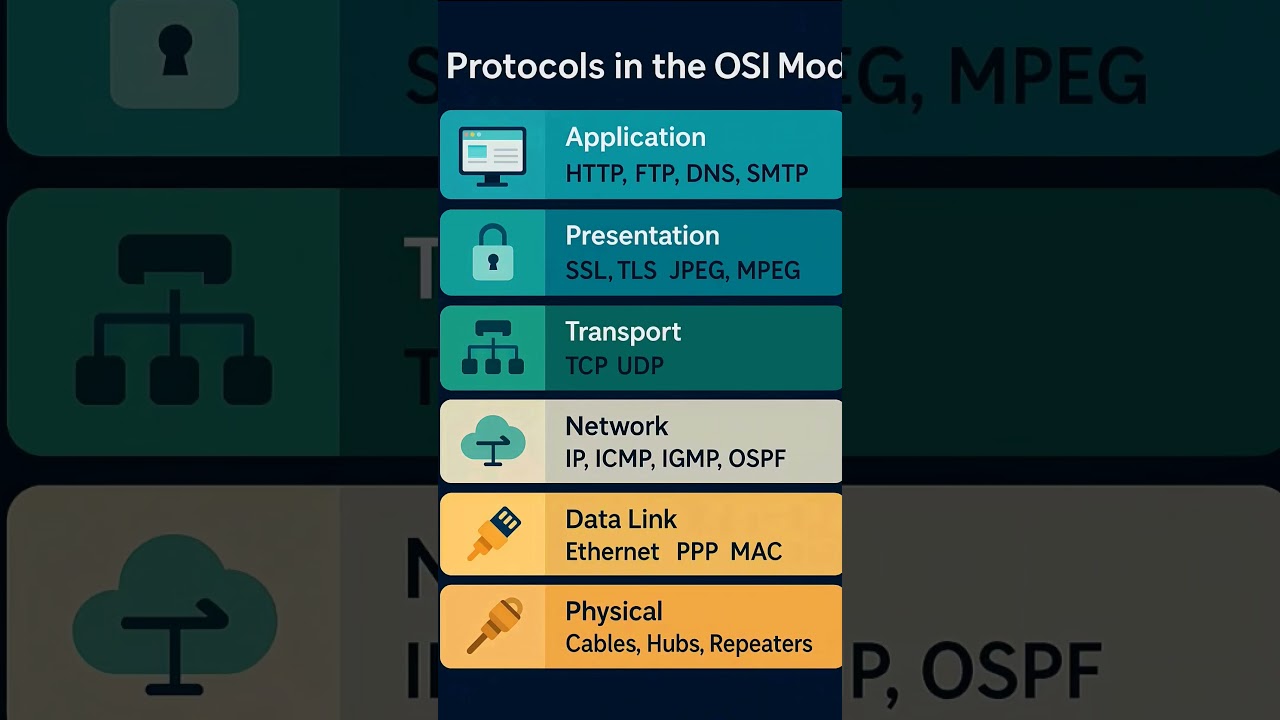 Protocols in the OSI Layers - Each layer speaks its own language!