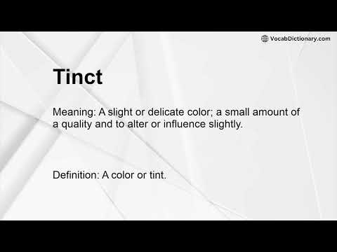 Tinct Meaning