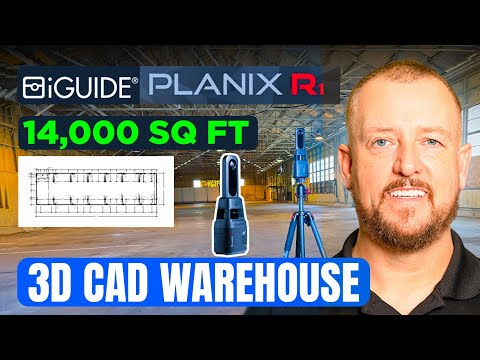 iGUIDE PLANIX R1 scan of a 14,000+ sq ft warehouse + 3D CAD Package | Complete Walkthrough