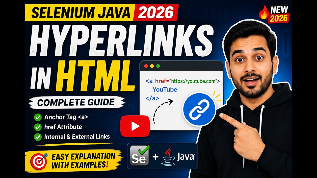34. Hyperlinks in HTML (Selenium Java 2026)