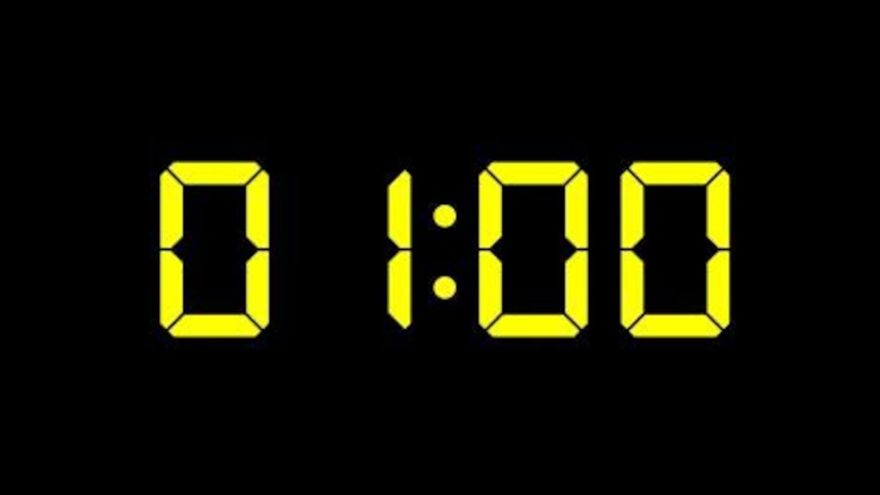 1 Minute Timer No Music with Alarm LCD 7 Segment Display