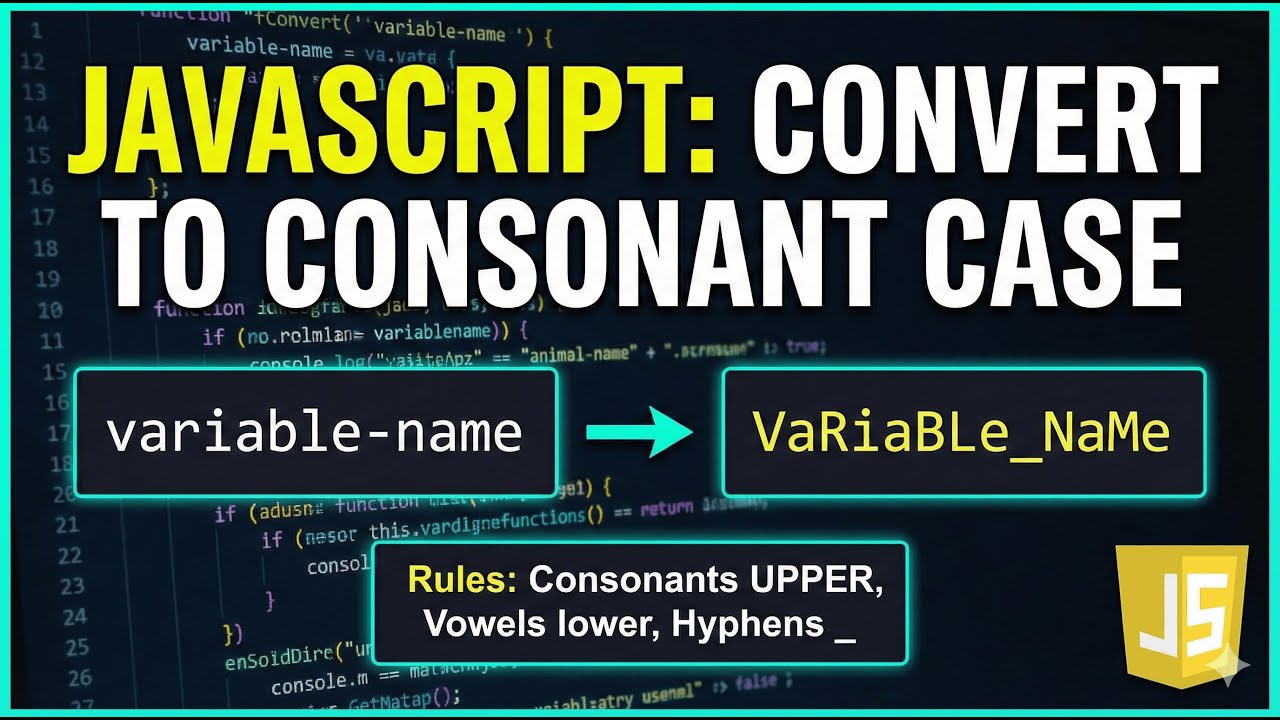 Transform Strings in JavaScript (Consonant Case)