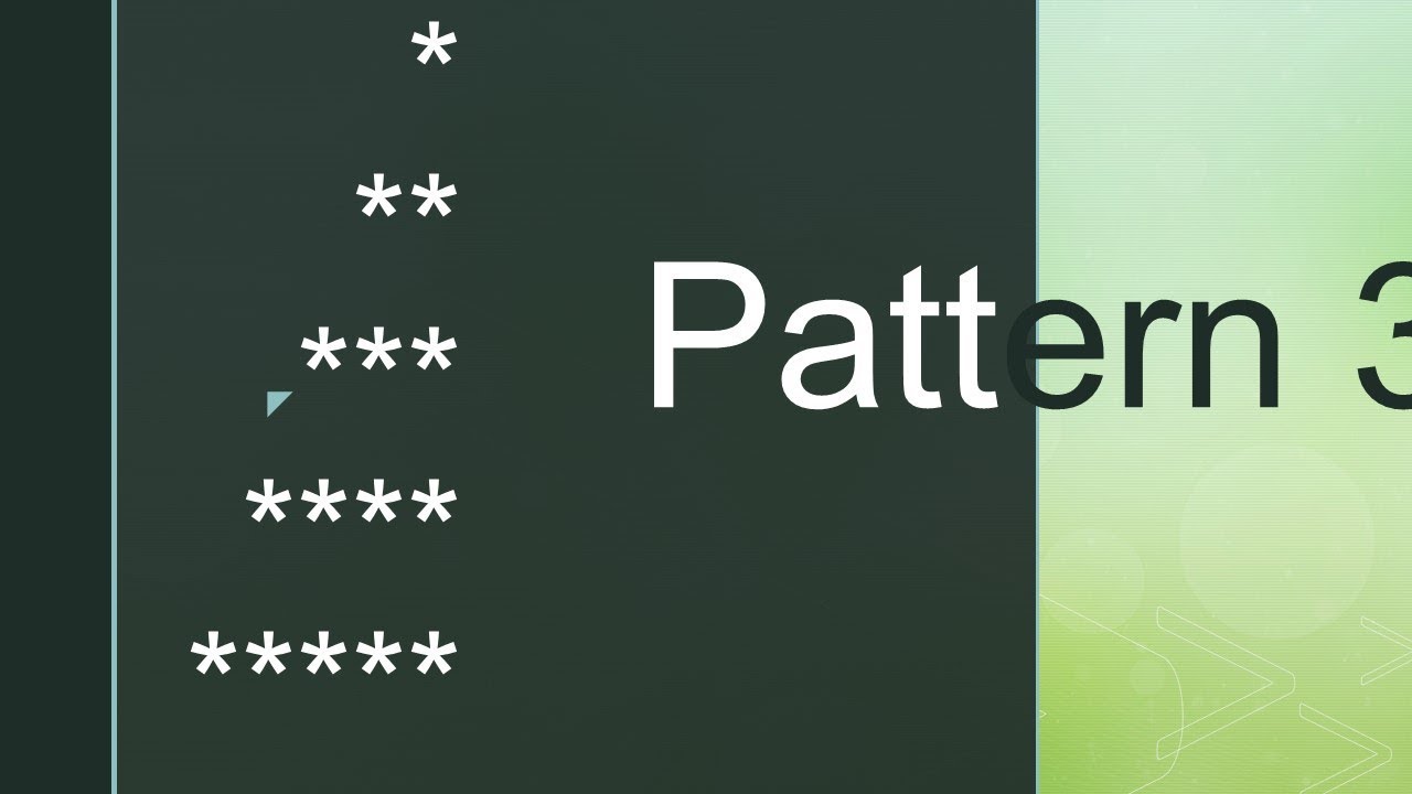 pattern #3 in java using Bluej(Easy method)(With code)