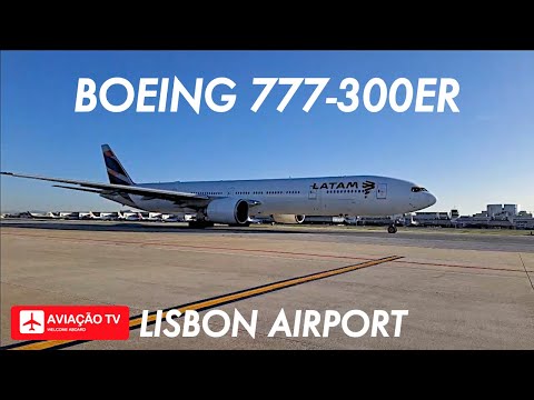 LATAM Boeing 777-300ER Close-up • PT-MUD • Lisbon Airport