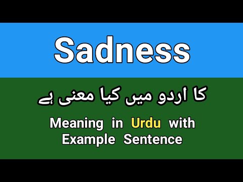 sadness meaning in urdu/hindi || sadness ka matlab kia hota ha || Sadness in a sentence