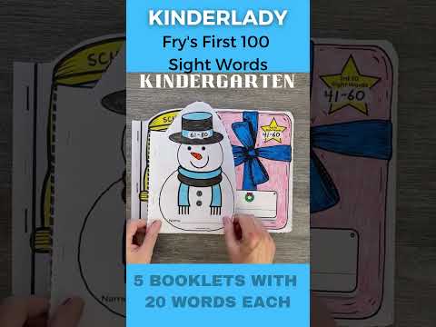 Fry's First 100 Sight Words #kindergartenteacher #sightwords #Fry's #readingskills #readingpractice