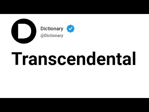 Transcendental Meaning In English