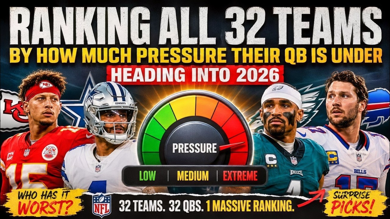 Ranking All 32 NFL Teams By How Much Pressure Their QB Is Under Heading Into 2026