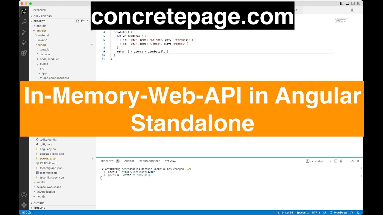 In-Memory-Web-API in Angular Standalone