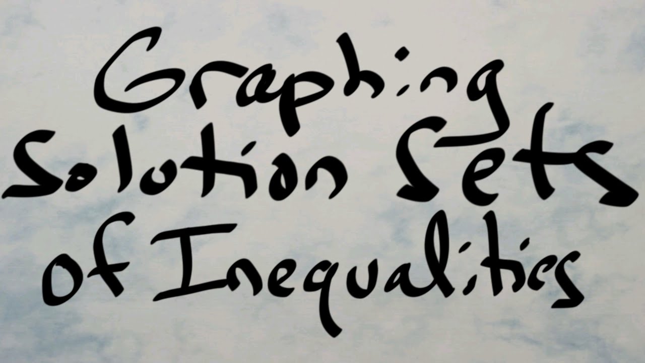Graphing Solution Sets of Inequalities