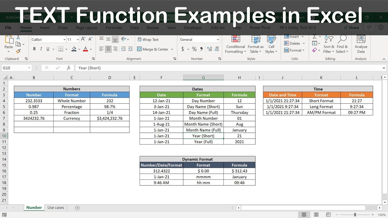 TEXT Function Use Cases in Excel