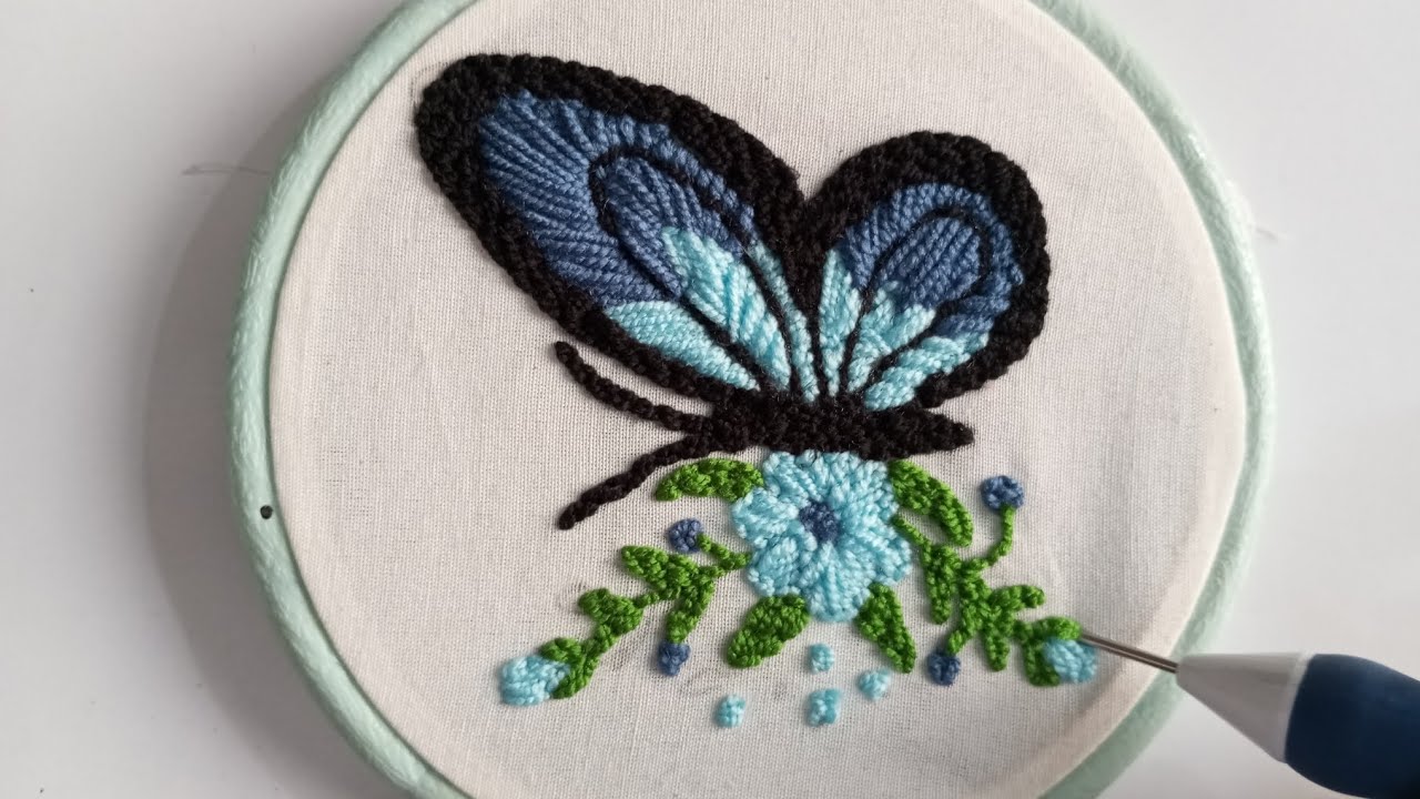 PUNCH NEEDLE for BEGINNERS- Embroidery and Rug Making Tutorial🦋