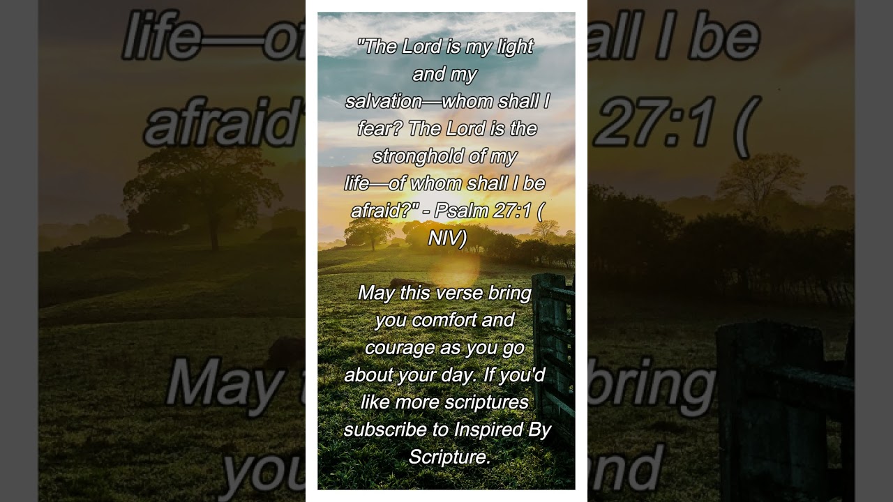 Psalm 27:1 (NIV) :  Bible Verse 🙌