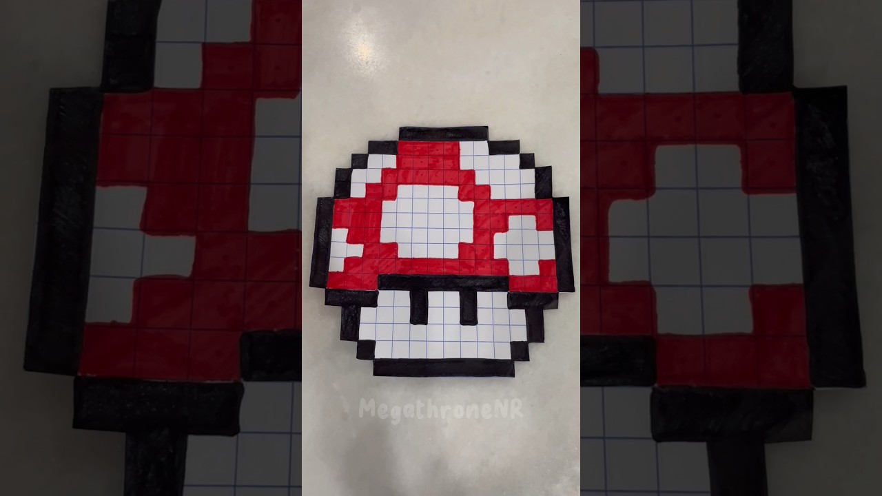 Mario Mushroom 🍄 Pixel Art