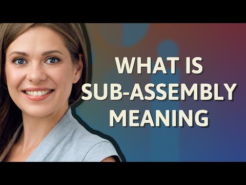 Sub-assembly | meaning of Sub-assembly