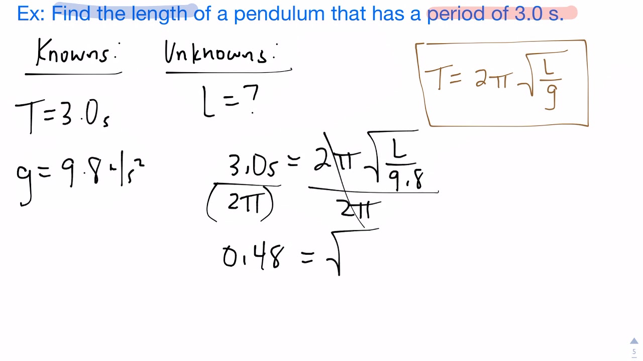 How to solve for the Length of a Pendulum (Easy)